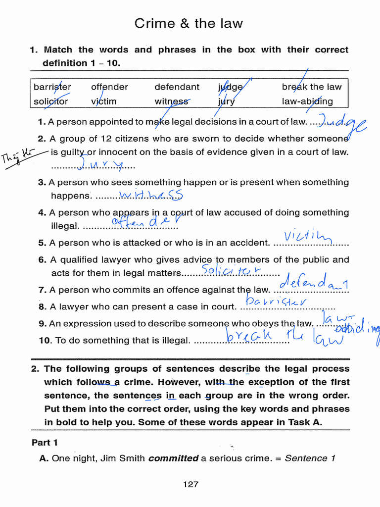 crimes & law exercise 5 | PDF