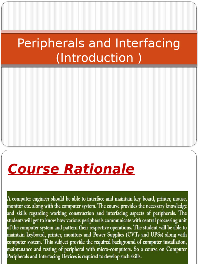 Understanding Peripherals and Interfaces | PDF