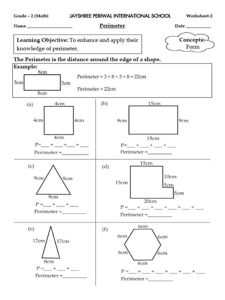 Worksheet 2 Perimeter. | PDF
