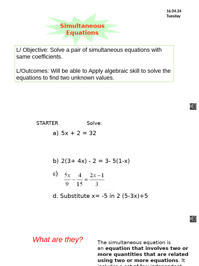 Simultaneous Equations | PDF | Equations | Expense