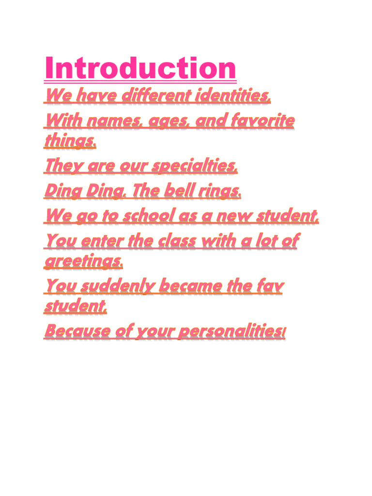 Poem of Introduction | PDF