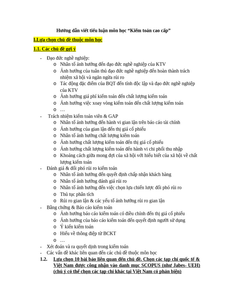 Huong Dan Tieu Luan KTHP-KTCC | PDF