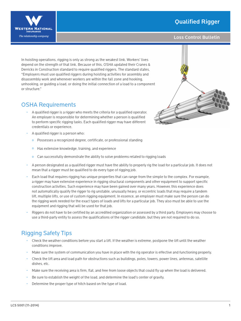 Qualified Rigger | PDF | Rigging | Occupational Safety And Health Administration