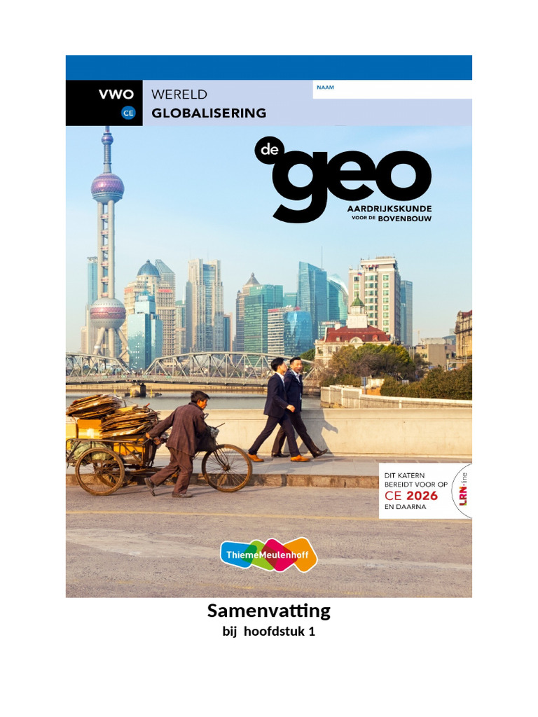 Vwo Globalisering CE2026-ev H1 Samenvatting | PDF