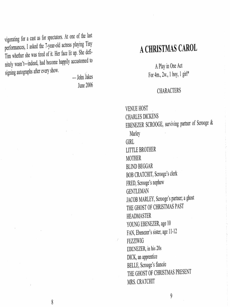A Christmas Carol Script | PDF