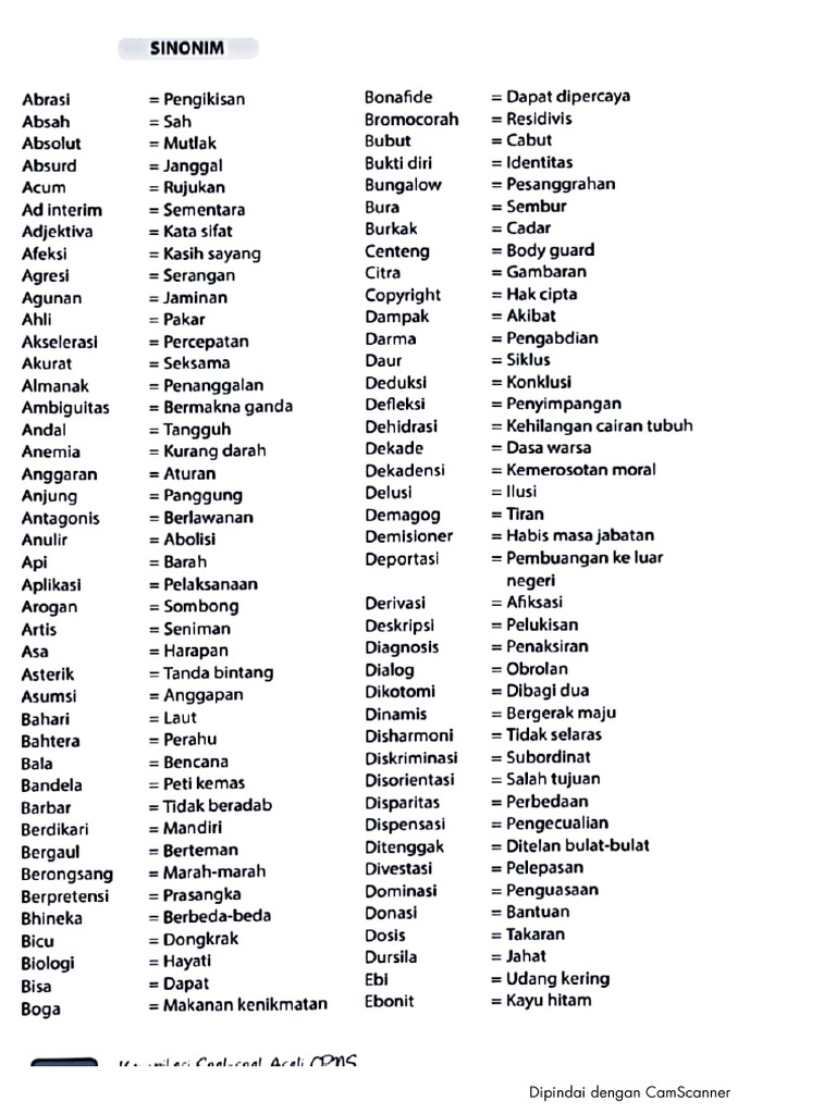 Sinonim Antonim | PDF