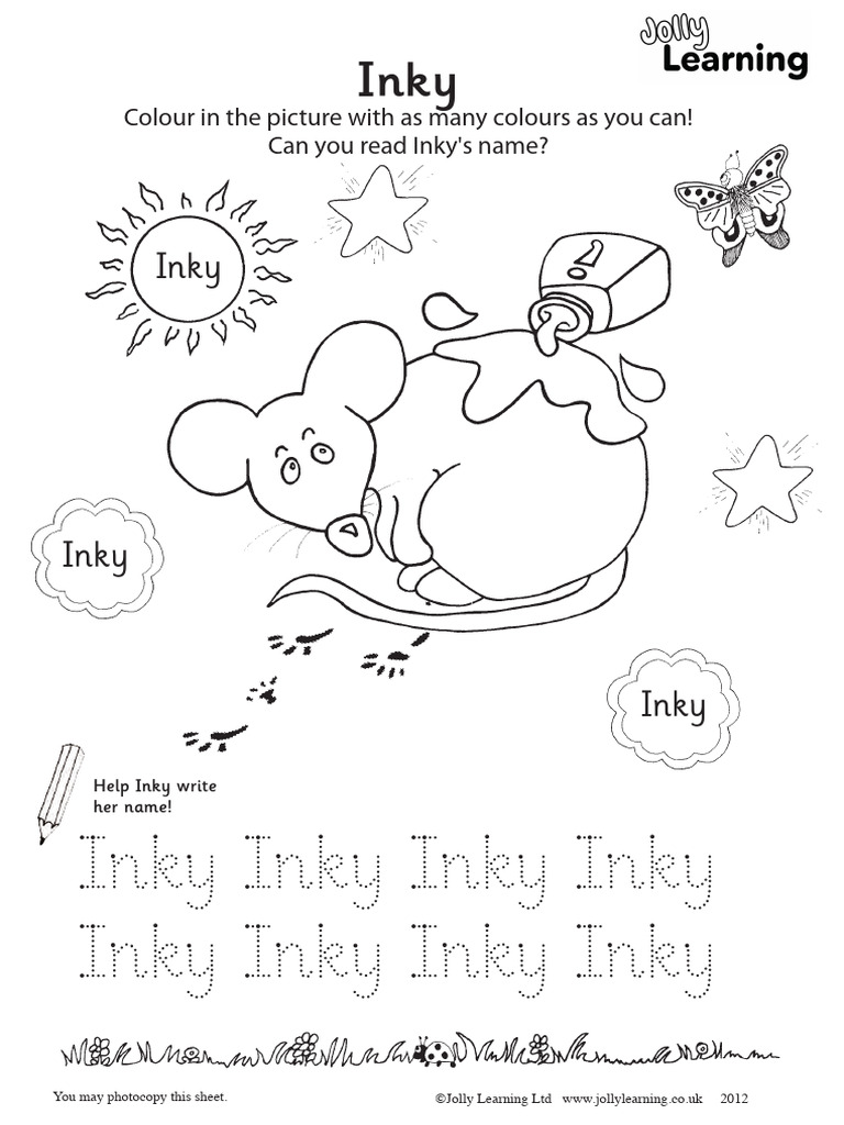 Inky Colouring Sheet | PDF