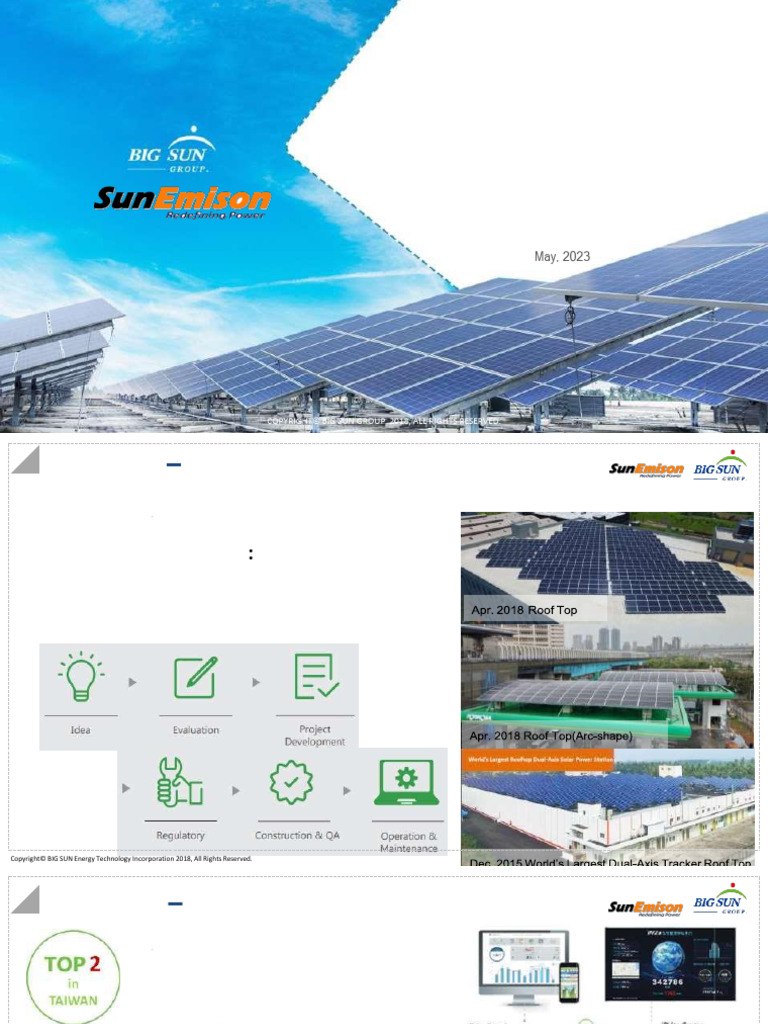BIGSUN SunEmison Profile | PDF | Photovoltaics | Energy Development