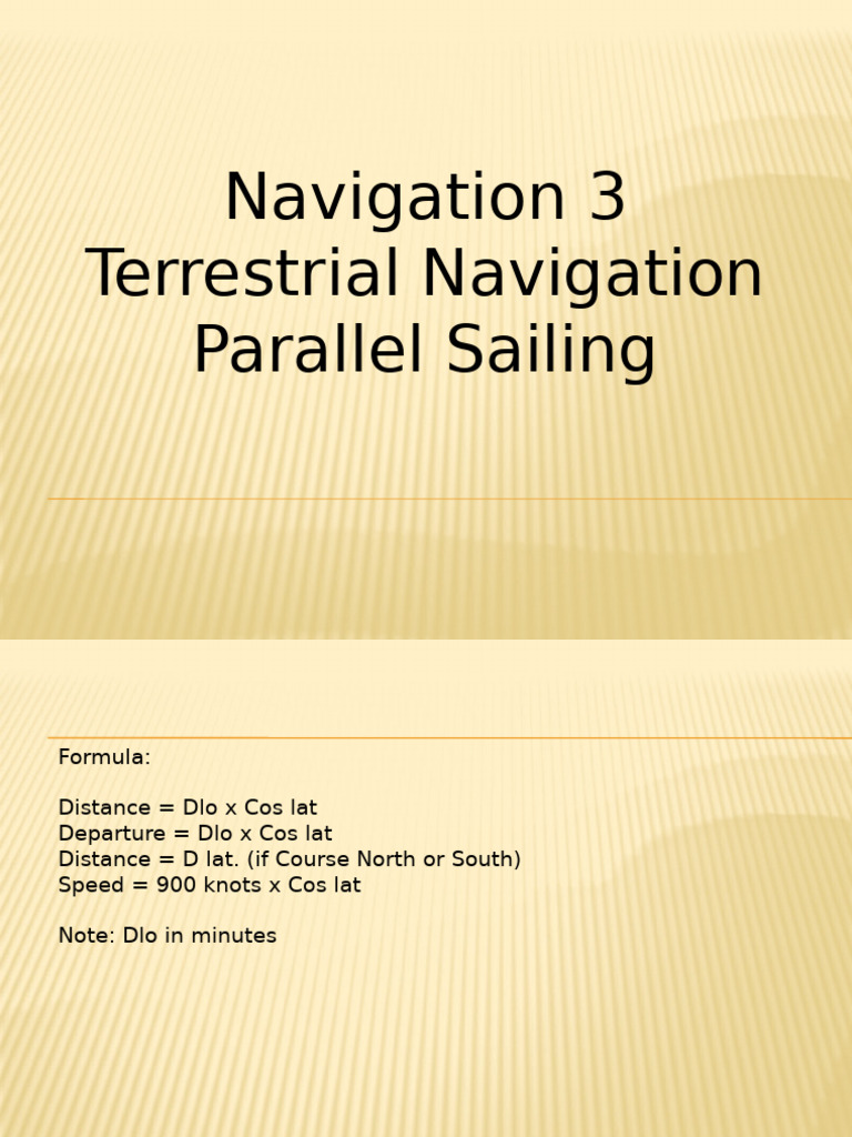 Terrestrial Navigation and Calculations | PDF | Latitude | Longitude