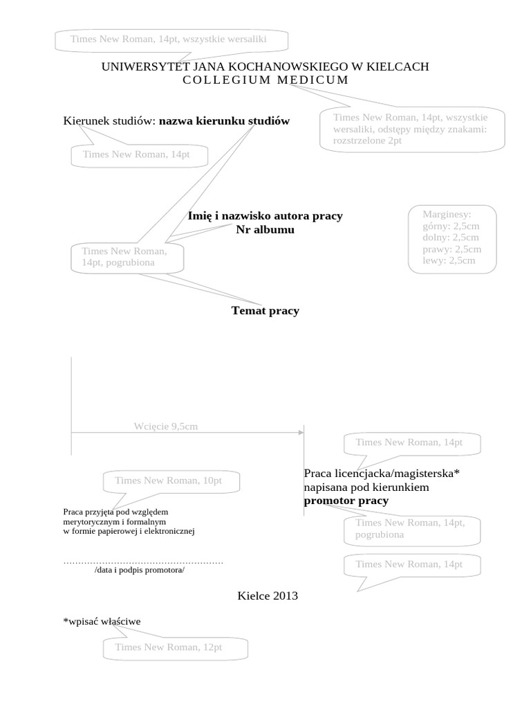 Strona Tytulowa Wzor | PDF