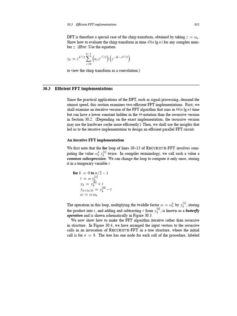 Efficient FFT Implementations | PDF | Discrete Fourier Transform | Fast Fourier Transform