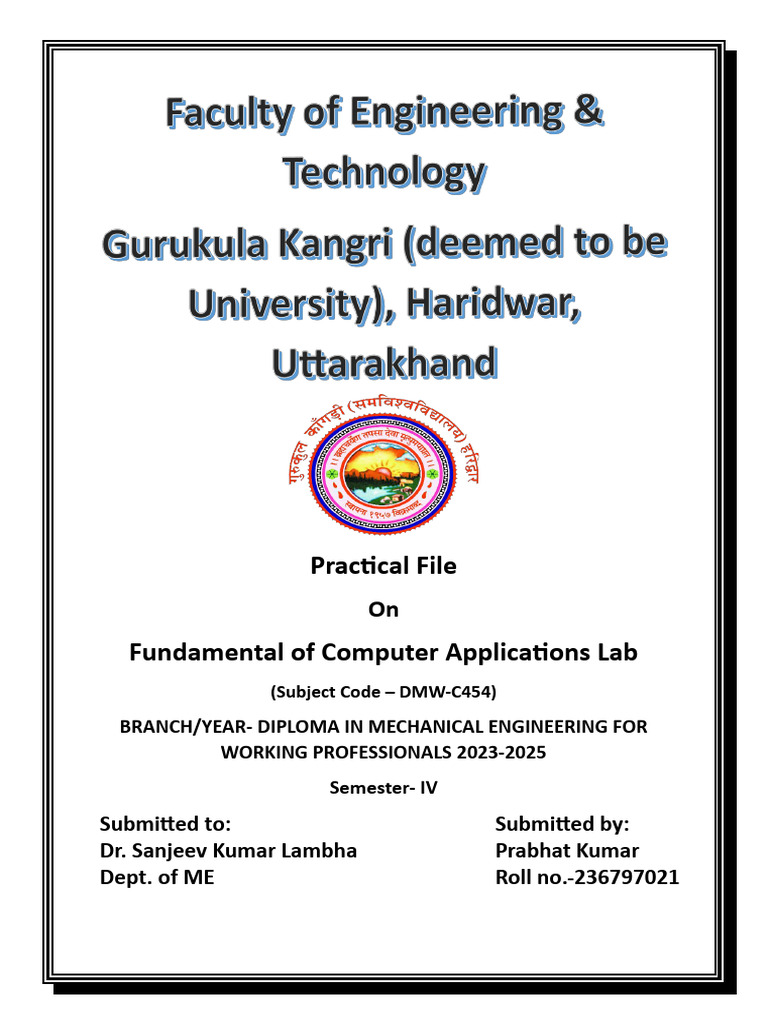 Faculty of Engineering-Prabhat | PDF