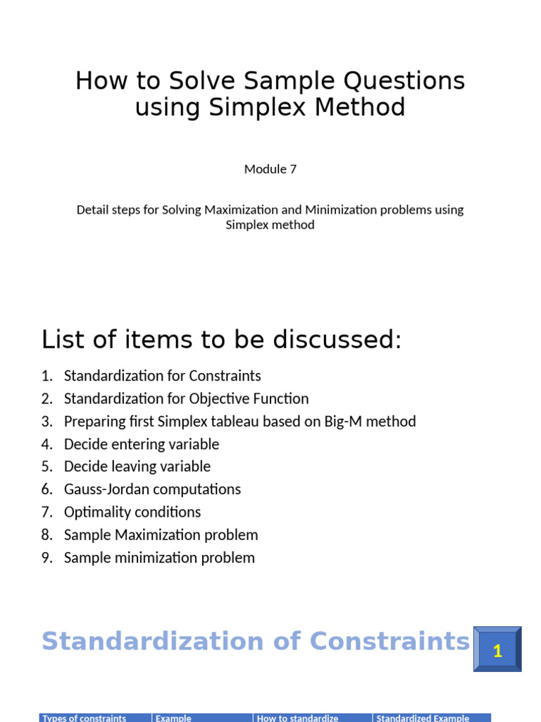 How To Solve Sample Questions-Module7 | PDF | Mathematical Optimization | Computational Science