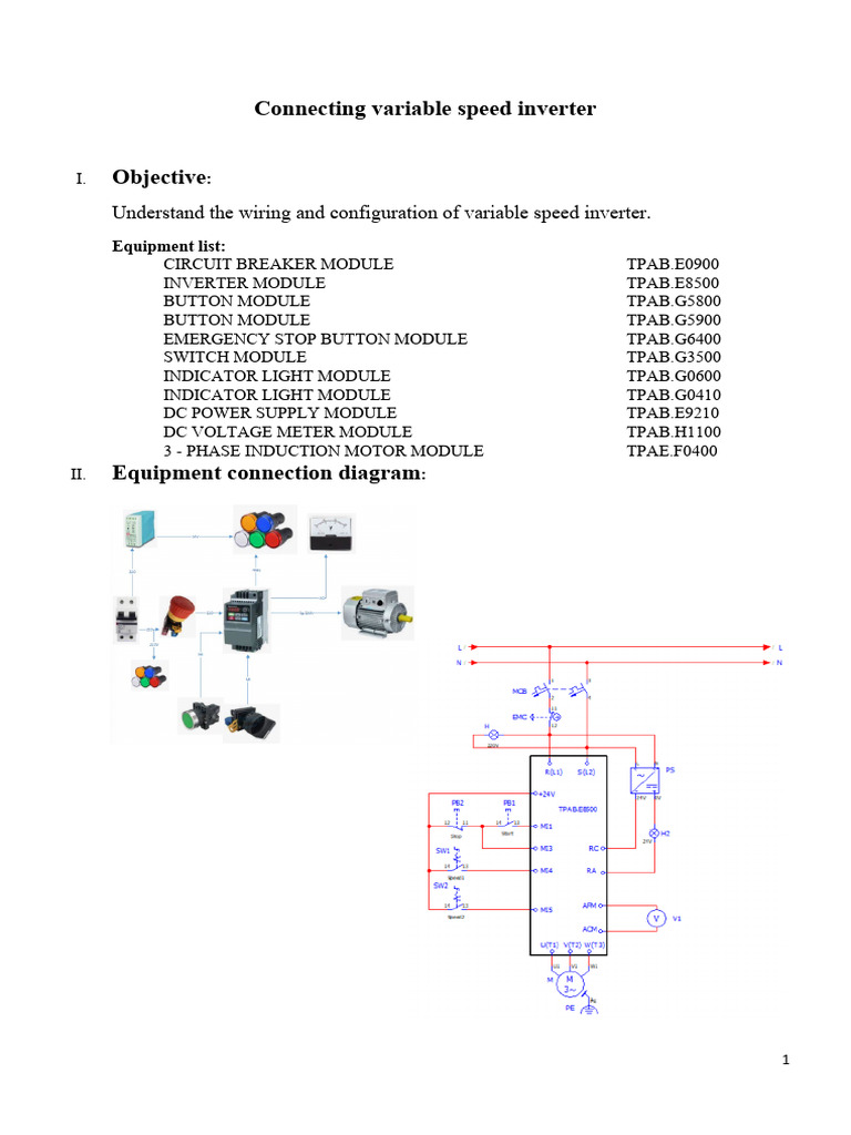 Variable Speed Inverter Wiring Guide | PDF