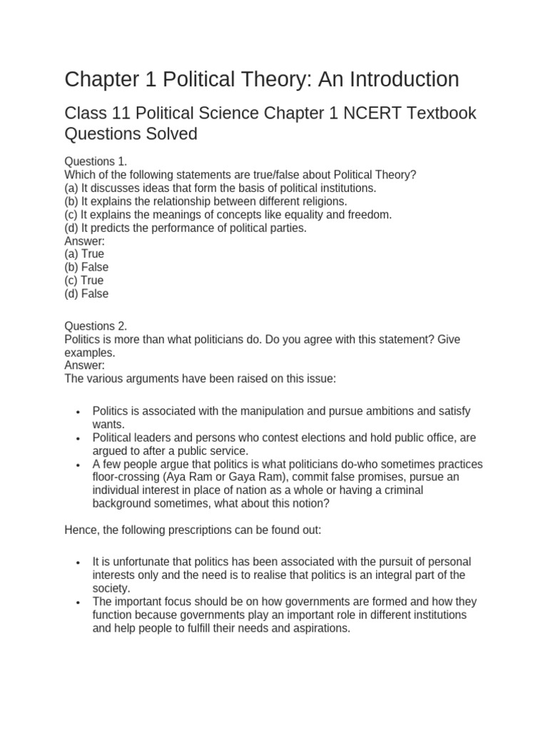 Understanding Political Theory Basics | PDF | Political Philosophy ...
