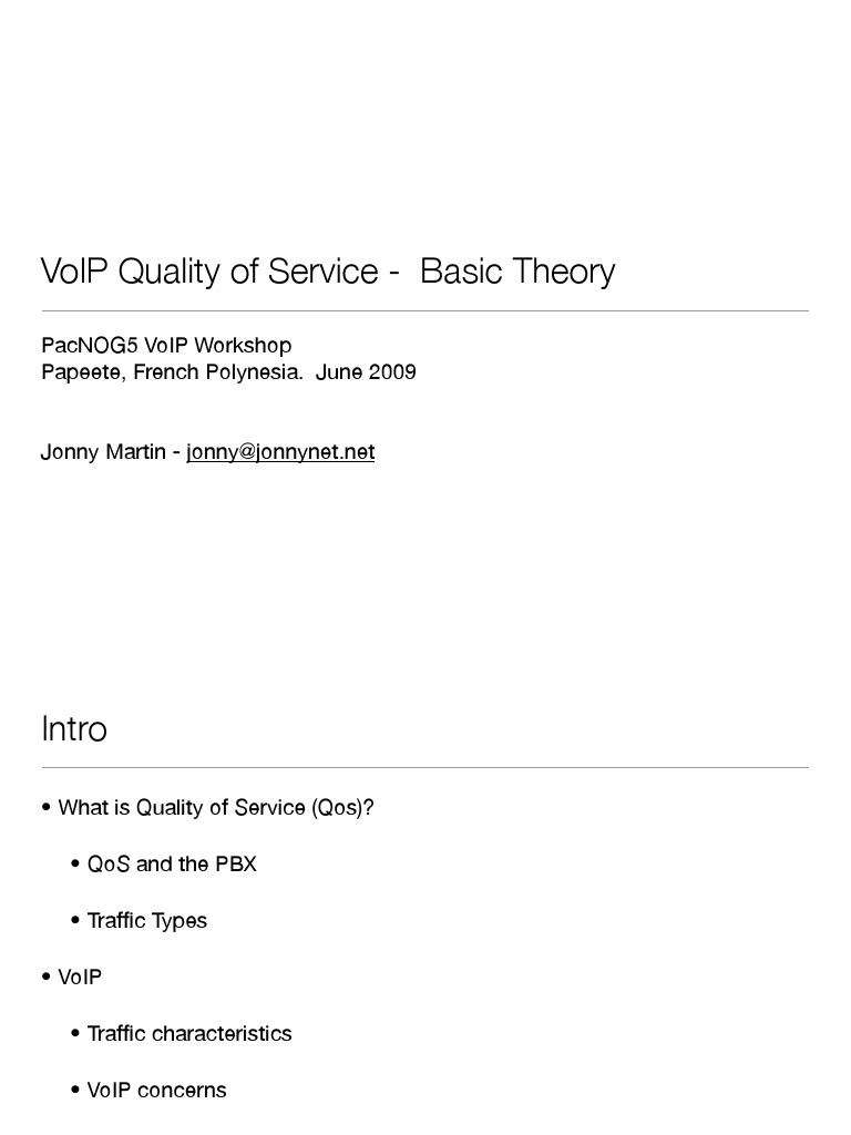 VoIP Quality of Service Explained | PDF | Quality Of Service | Voice ...