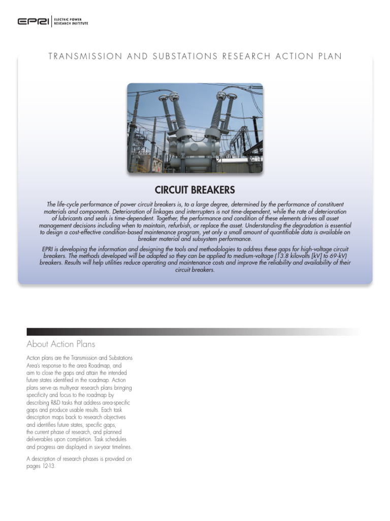 Transmission and Substations Research Action Plan - Circuit Breakers ...