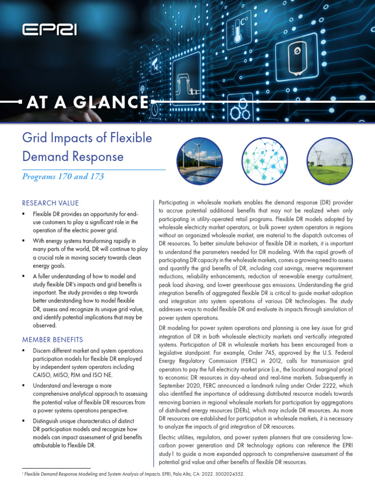 Grid Impacts of Flexible Demand Response | PDF | Electrical Grid | Nature
