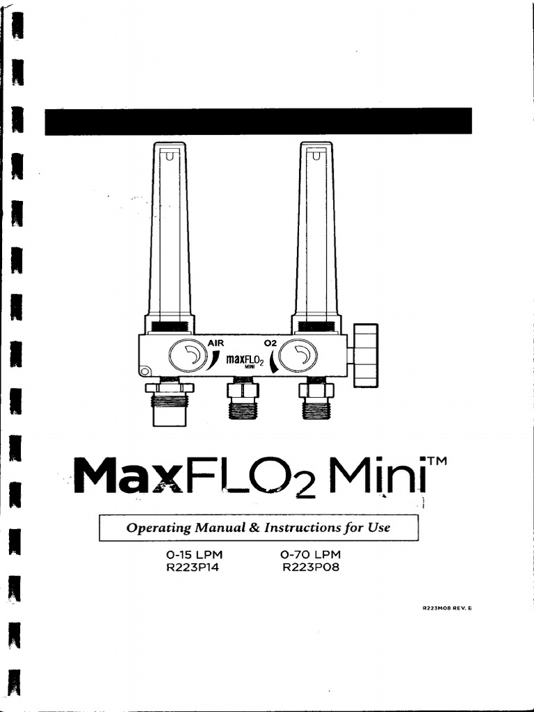 Flujometro - Max Flo2 Mini - Mu - Mo - Ing | PDF