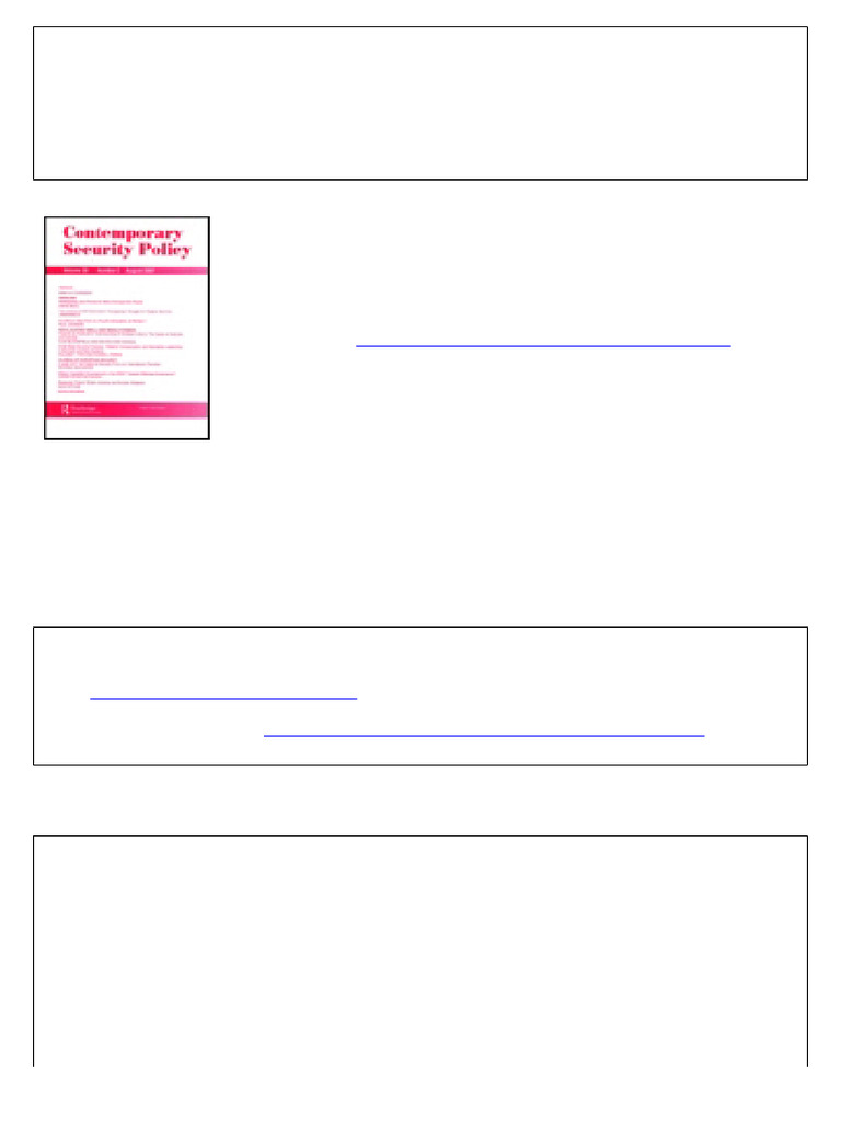 Message in A Bottle' Theory and Praxis in Critical Security Studies ...