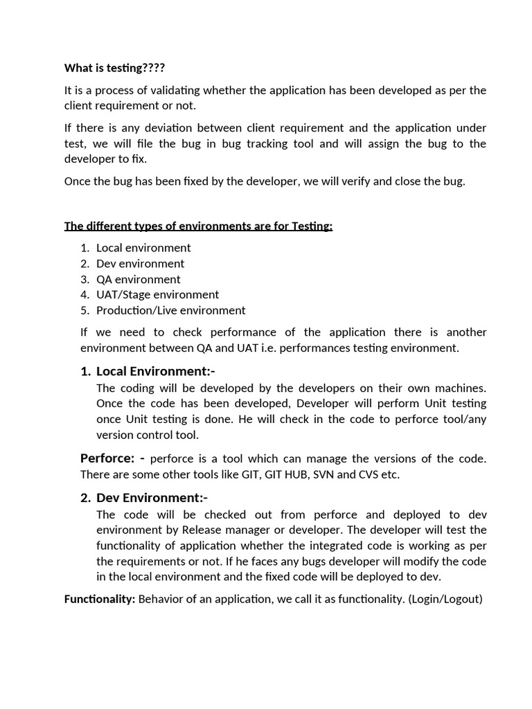 Software Manual Testing Notes | PDF | Web Server | Internet & Web