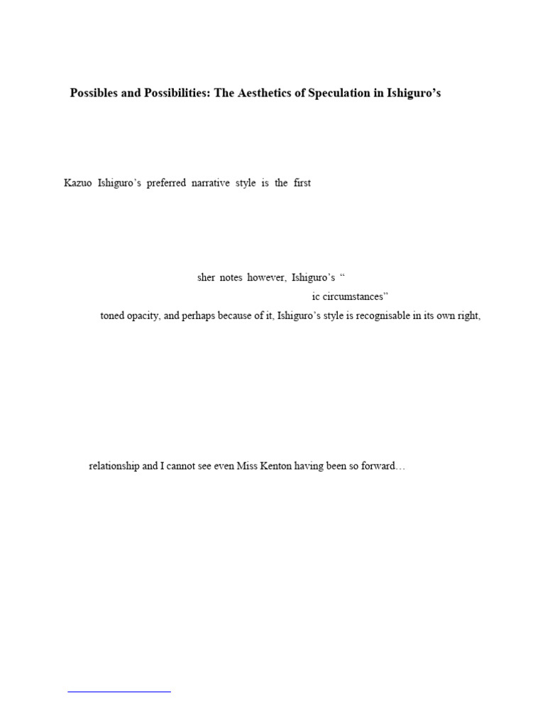 Aesthetics of Speculation in NLMG | PDF | Science Fiction