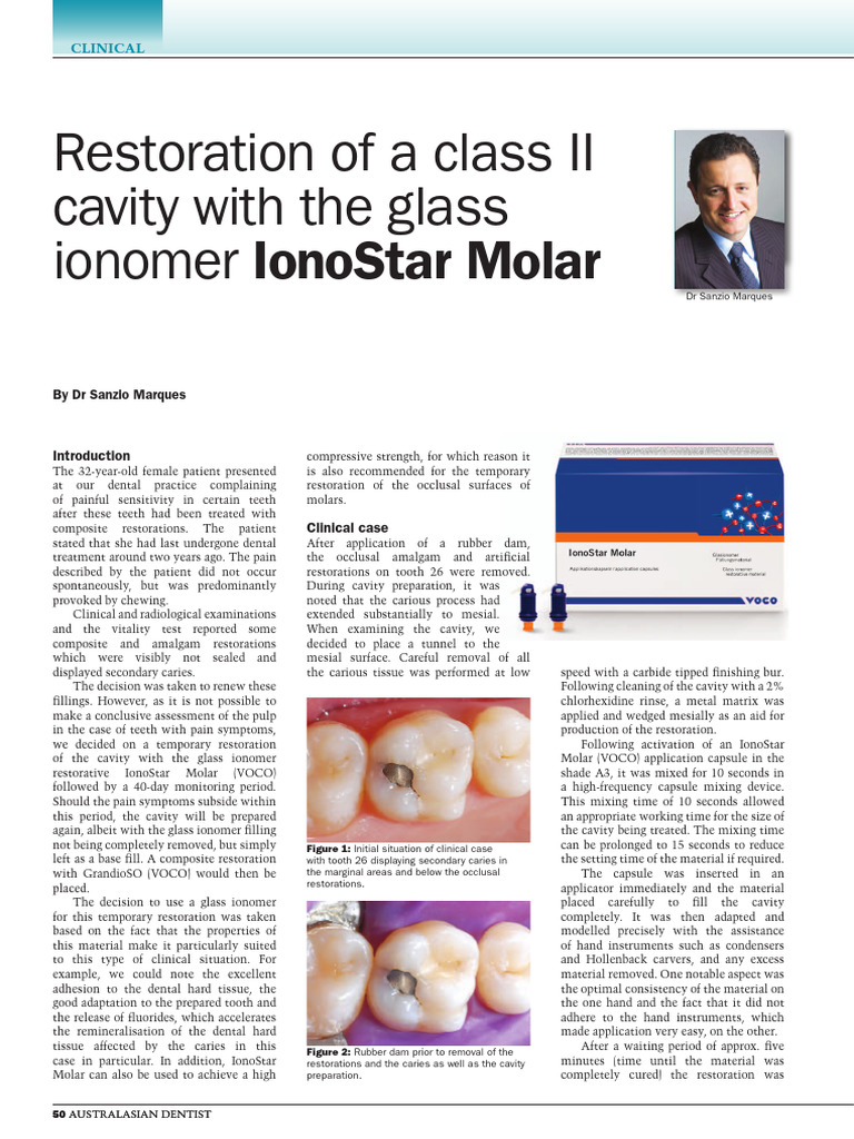Class II Cavity Restoration with IonoStar | PDF | Medical Specialties ...