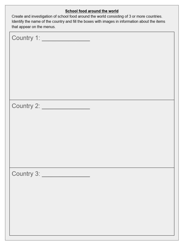 Homework 5 - School Food Around The World 2 | PDF