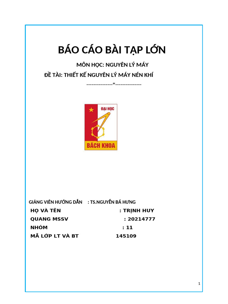 Ilide - Info Bao Cao Bai Tap Lon NLM 1 PR | PDF