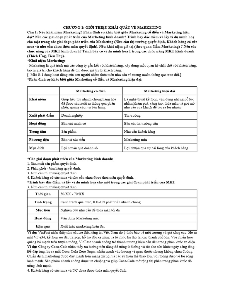 (MKTCB) ĐỀ CƯƠNG | PDF