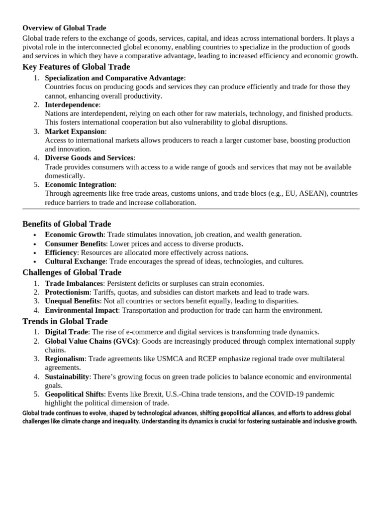 Overview-of-Global-Trade | PDF | Trade | Globalization