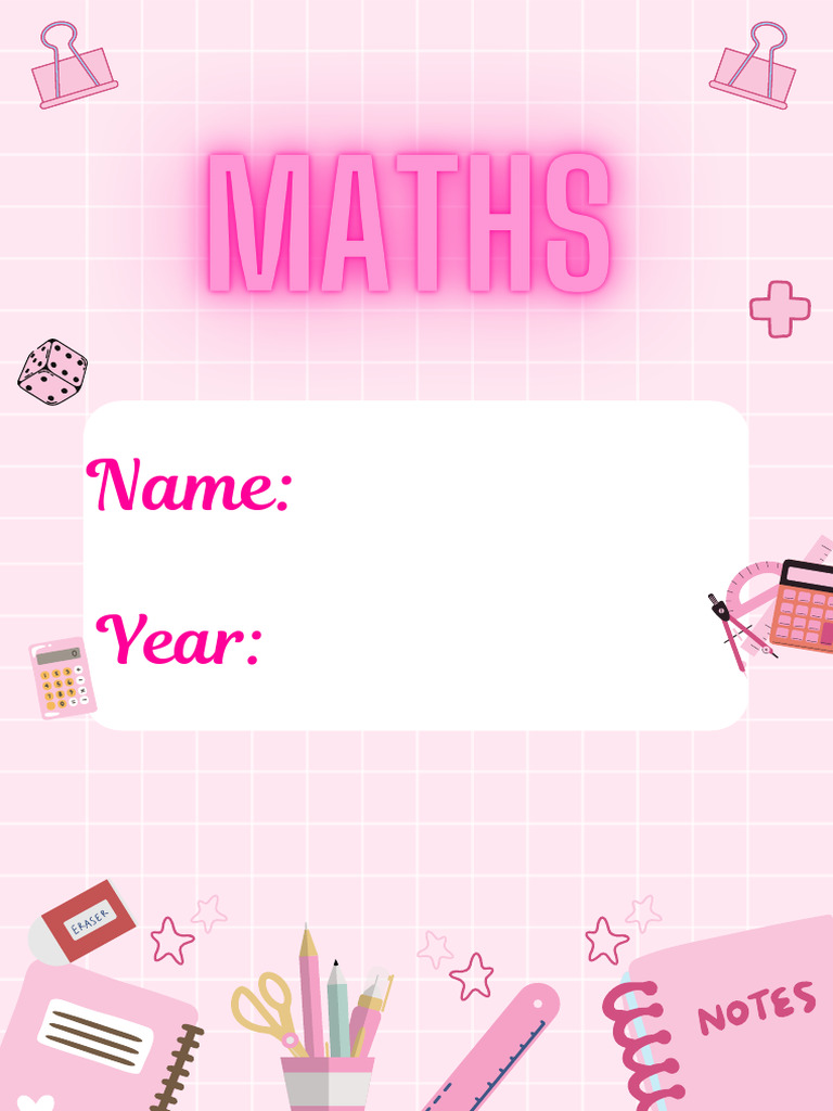 Pink Illustrative Math Page Border | PDF