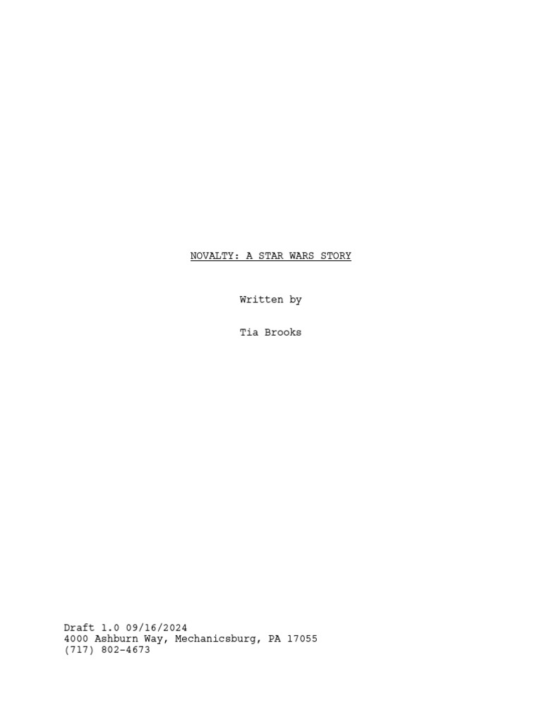 Star Wars Screenplay - Brooks - First Draft | PDF | Han Solo | Star Wars