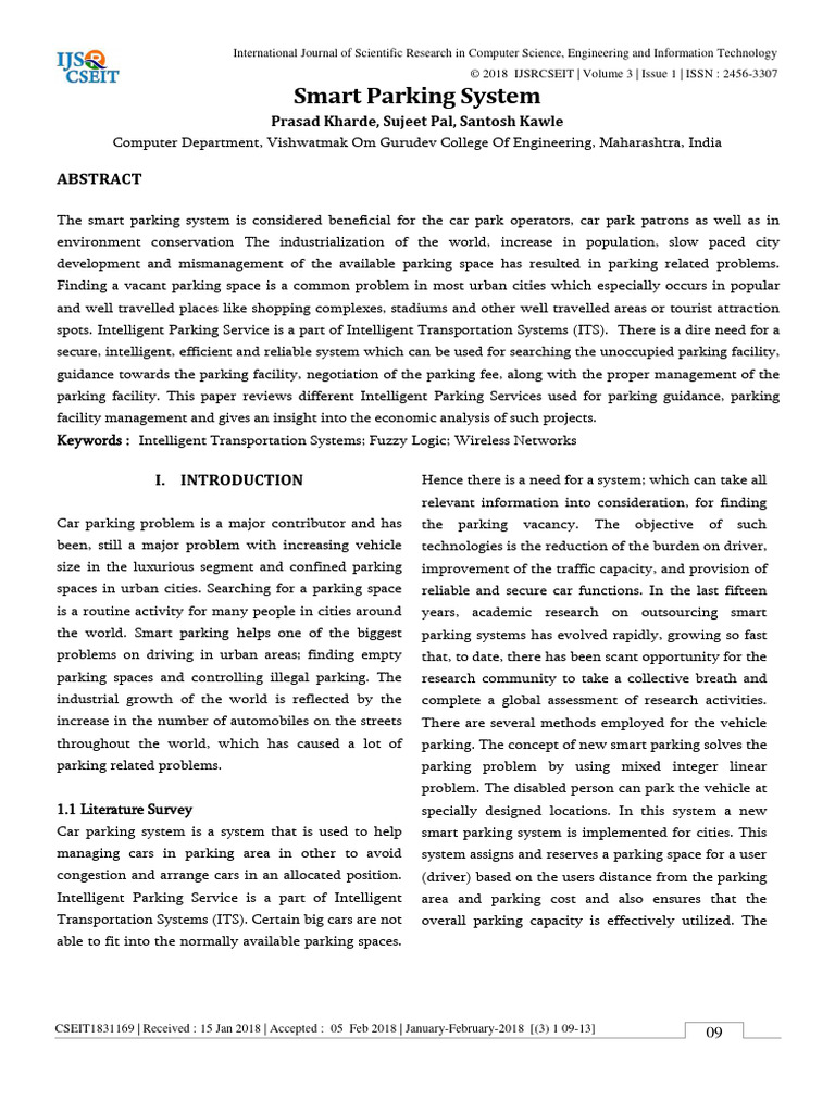 Smart - Parking - System Avantaj | PDF | Parking | Car