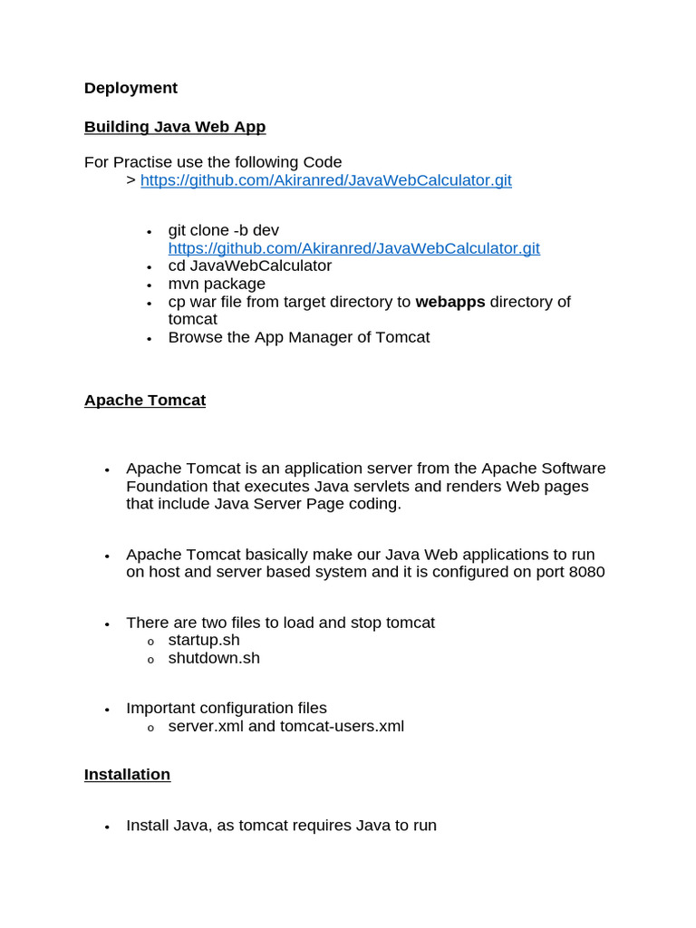 Tomcat-Deployment rr2g | PDF