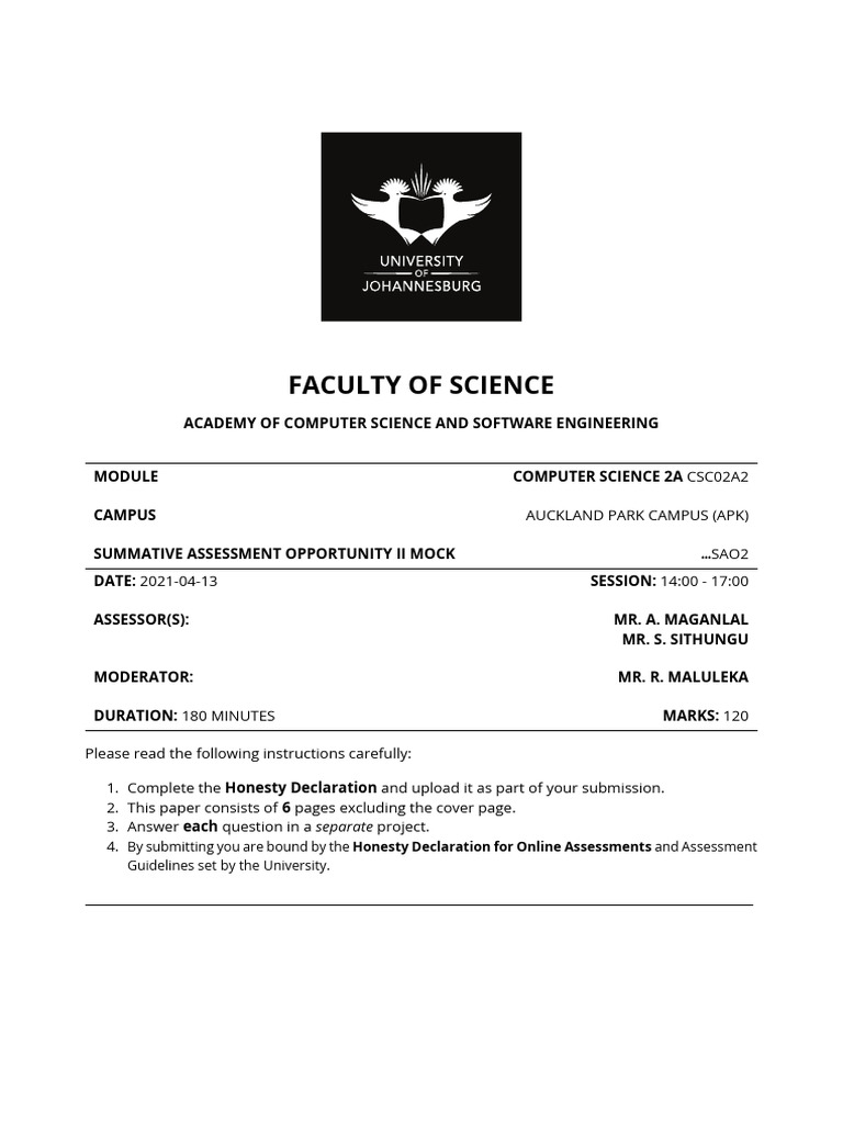 ACSSE_CSC2A_2021_SAO2_MOCK | PDF | Method (Computer Programming) | Class (Computer Programming)