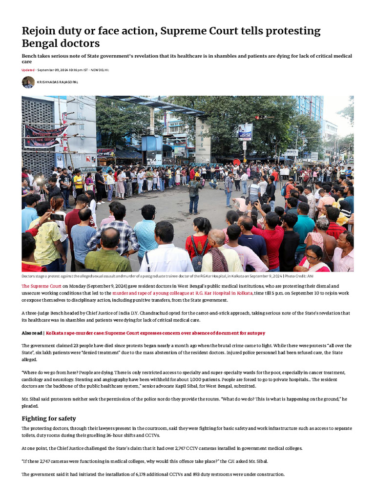 9 September Rejoin Duty or Face Action, Supreme Court Tells Protesting ...