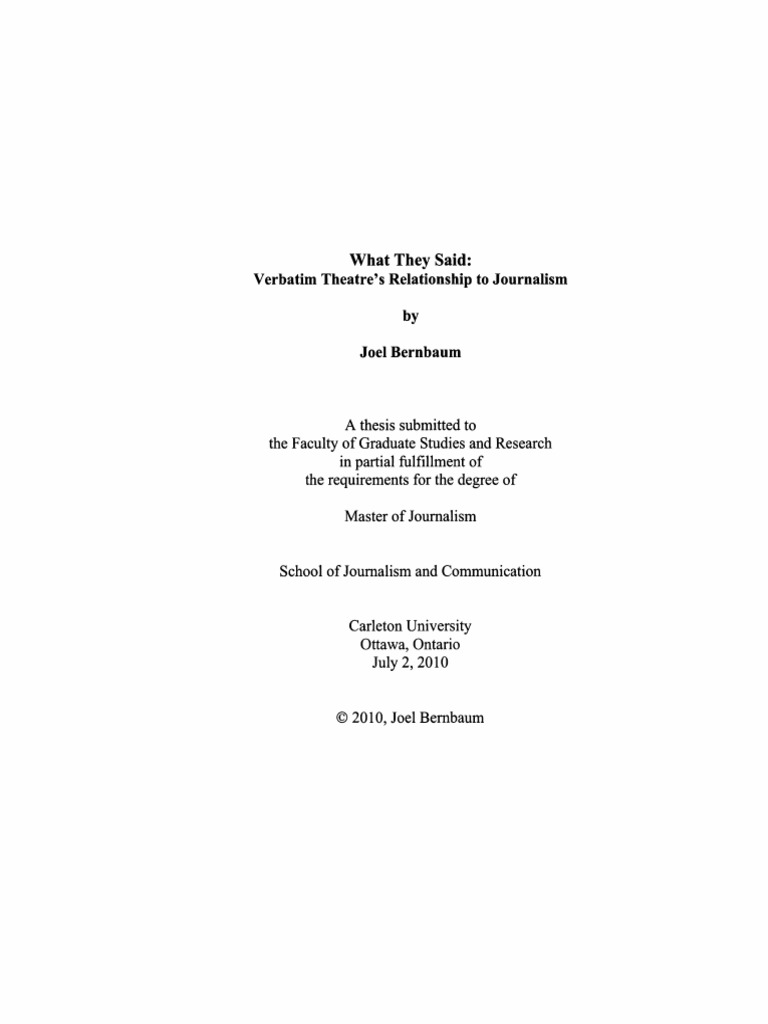 Verbatim Theatres Research | PDF | Public Sphere | Human Communication