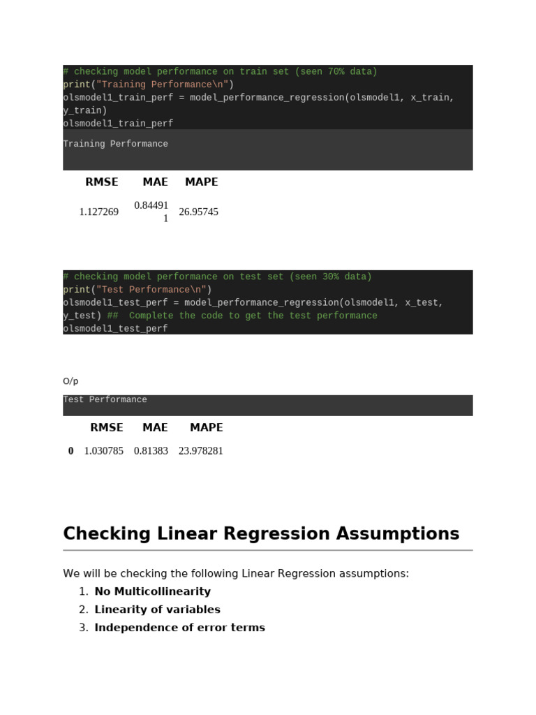 Predictive Modelling Outputs | PDF | Multicollinearity | Dependent And Independent Variables