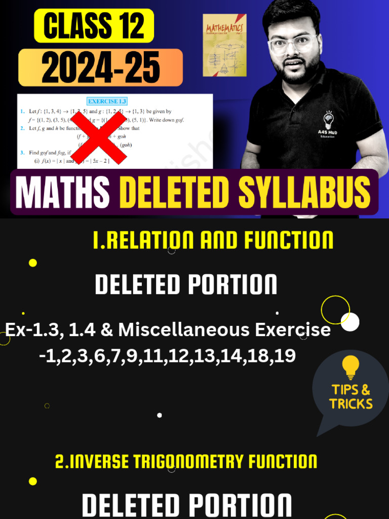 Class 12 Deleted Portion | PDF