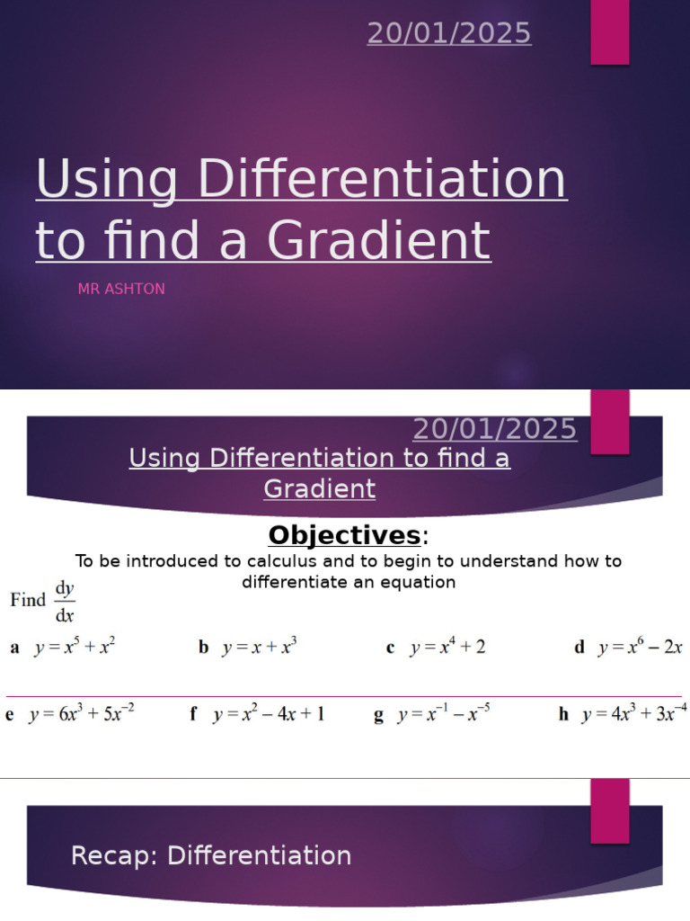 Intro to Differentiation Basics | PDF