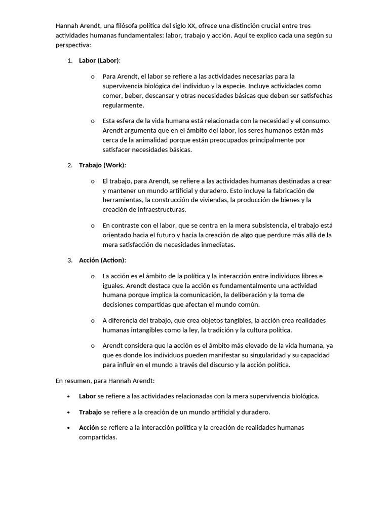 Hannah Arendt R2 | PDF | Hannah Arendt | Vida