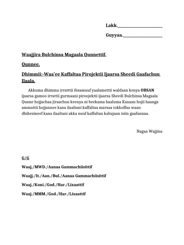 Xalayaa 1st shed | PDF