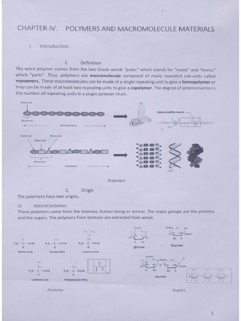 chap 4 polymers and micro molecule materials | PDF