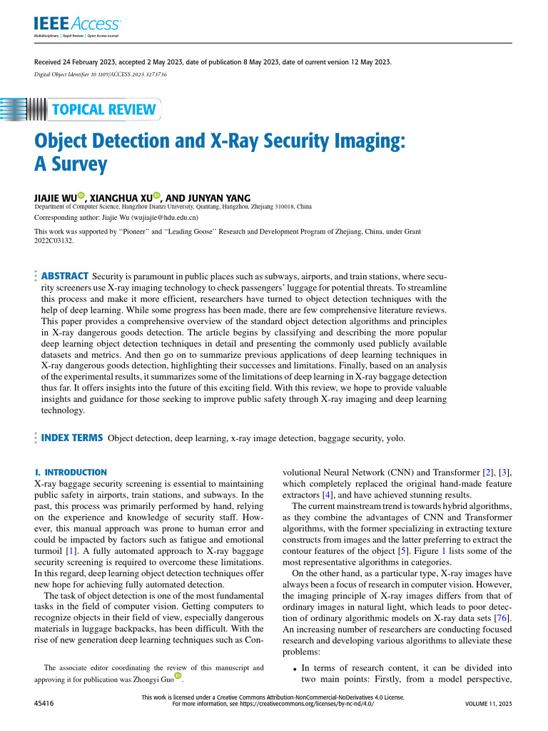 A_Survey Object_Detection_and_X-Ray_Security_Imaging_ | PDF | Deep ...
