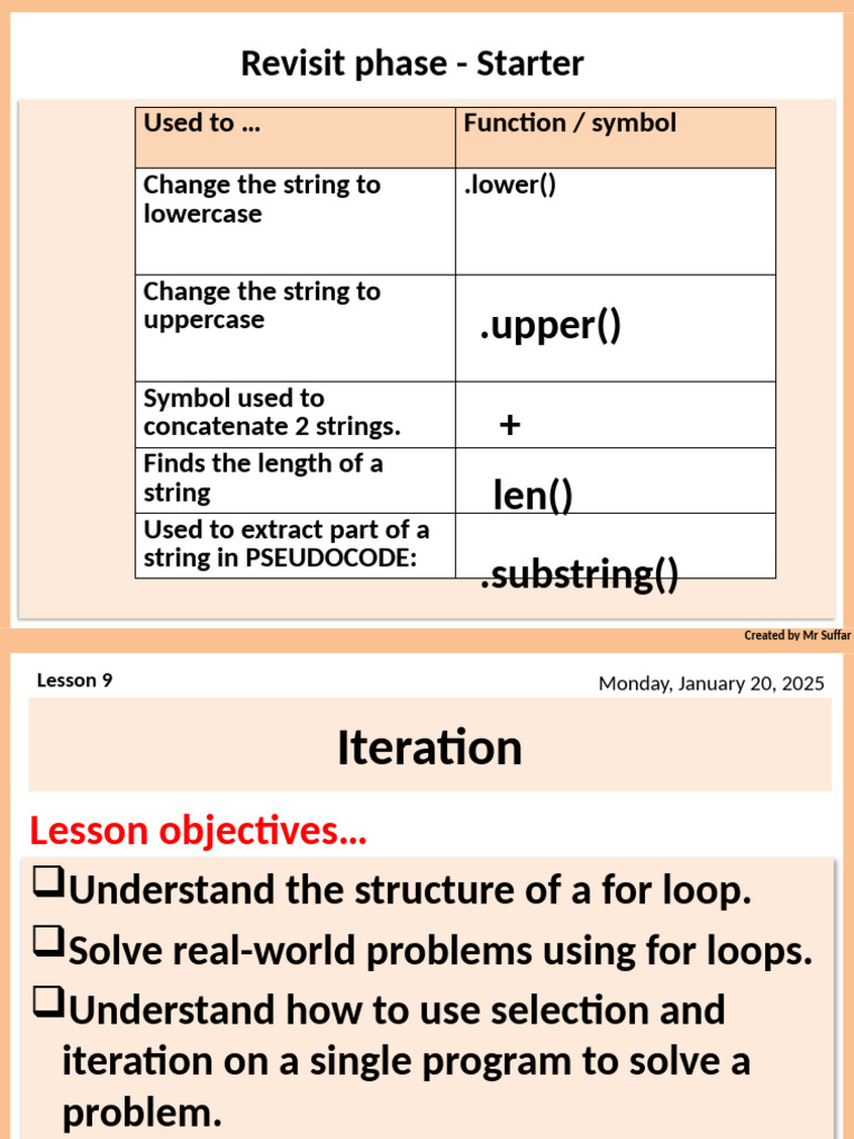 For Loop Part 1 Easy Copy Pdf Iteration String Computer Science