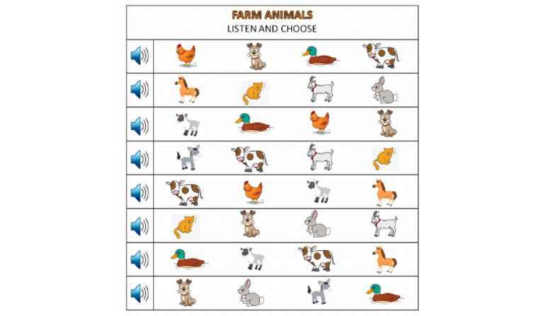 Farm Animals Listening | PDF