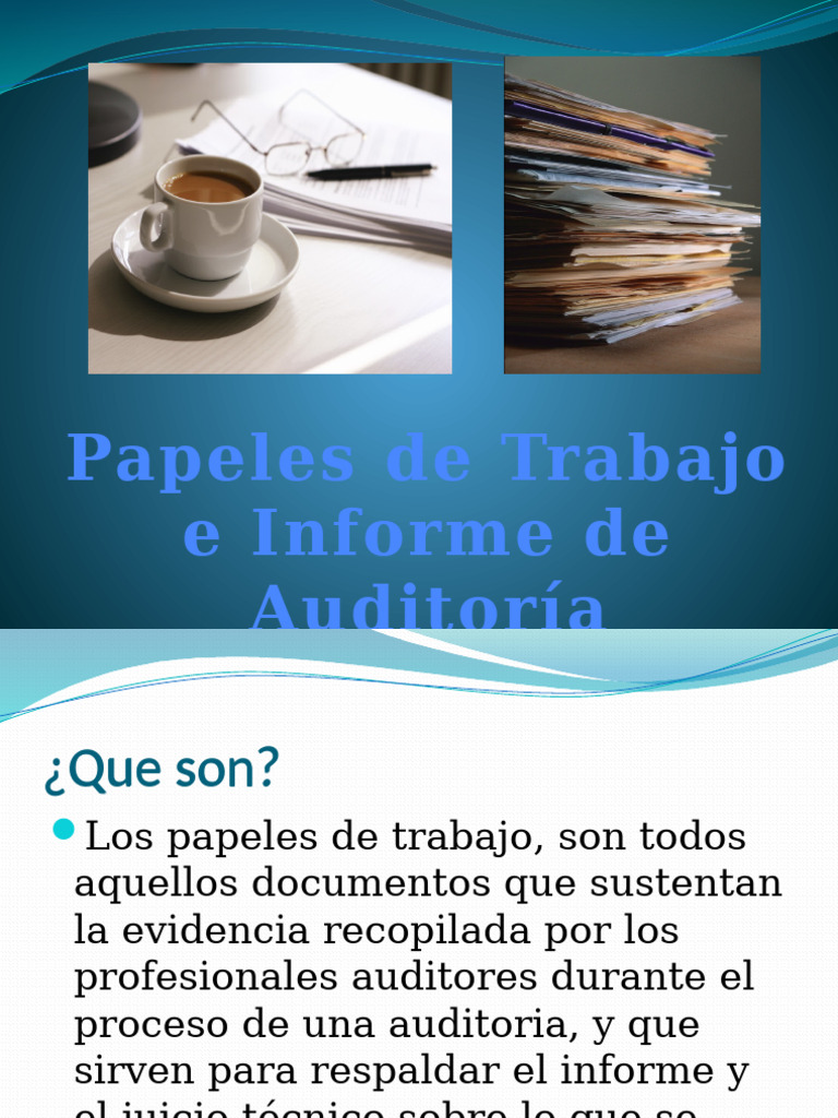 Papeles de Trabajo en Auditoría | PDF | Auditoría | Contralor