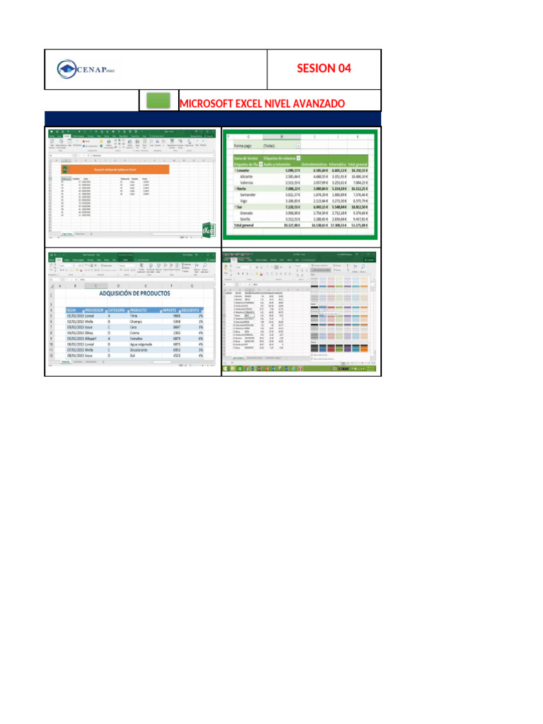 Material Excel Avanzado Clase #04 - Cenap 2024 | PDF | Business