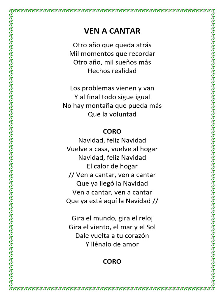 Ven A Cantar | PDF